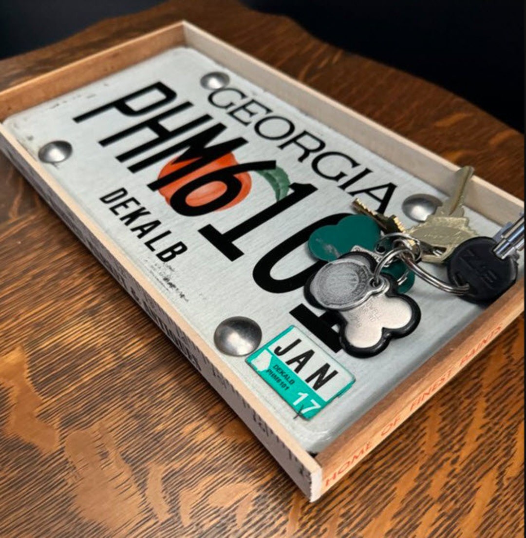 State of Georgia - License Plate Tray "phm6101" DEKALB - Handmade - Etsy