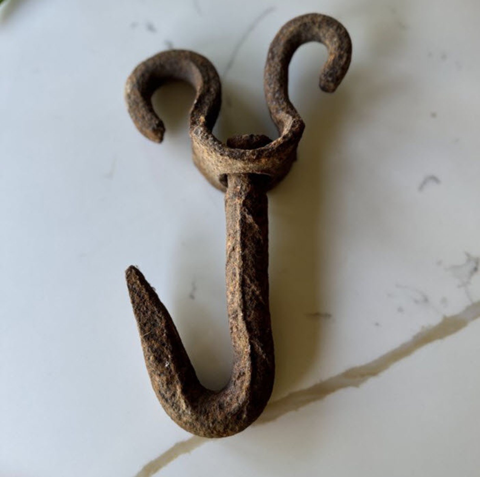 Vintage Large Hanging Hook - Industrial - Farm - Old Rusty Hook - Etsy