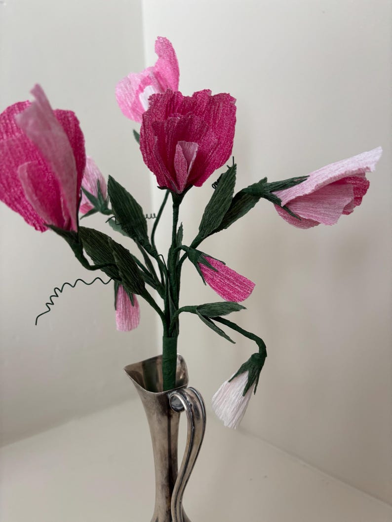 Crepe Paper Sweet Pea Flowers - Etsy UK