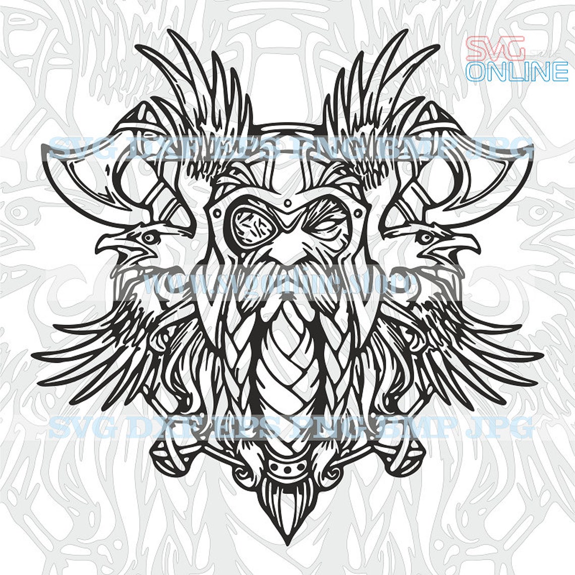 Odin SVG Dxf Png Clipart Vector Cricut Cut Cutting Cnc - Etsy