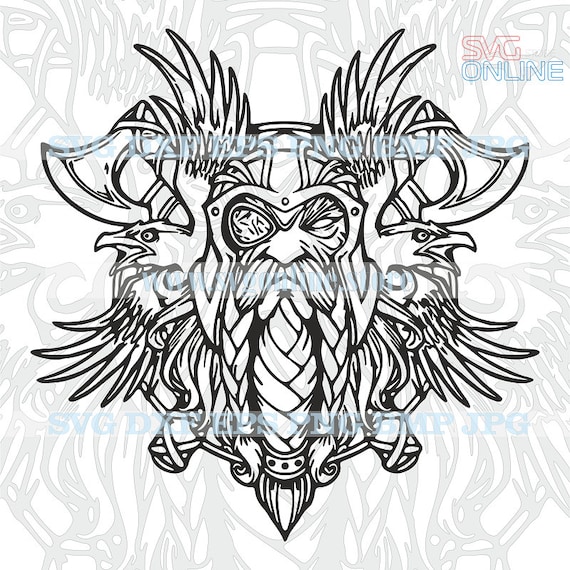 Odin SVG Dxf Png Clipart Vector Cricut Cut Cutting Cnc - Etsy