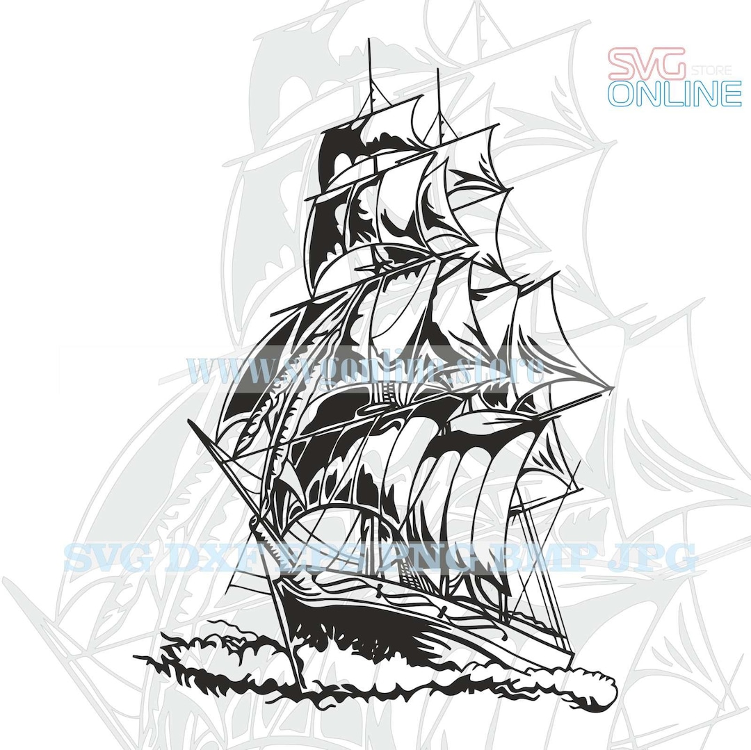 Ship SVG Dxf Png Clipart Vector Cricut Cut Cutting Cnc - Etsy