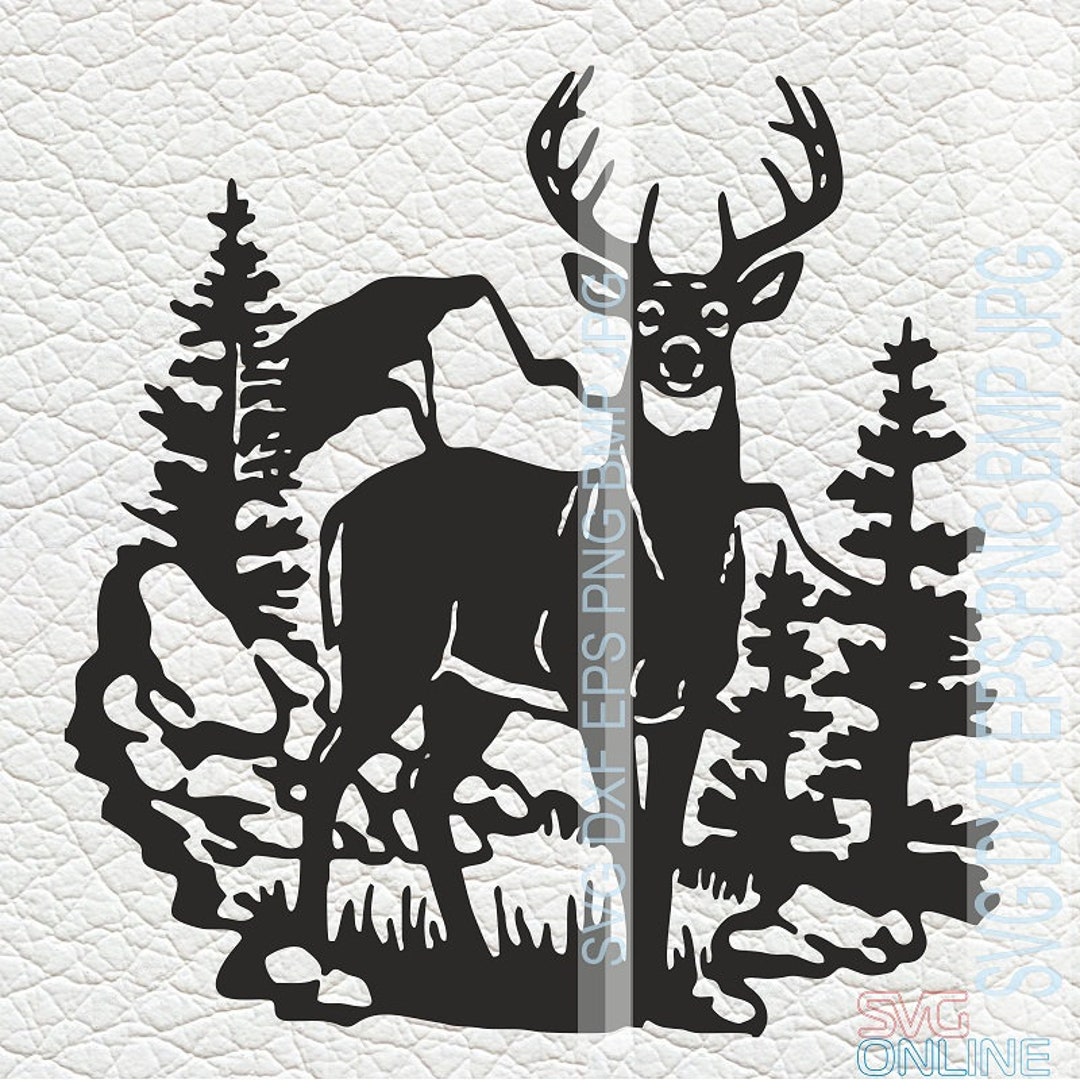 Mountain Deer SVG Dxf Png Clipart Vector Cricut Cut Cutting Cnc - Etsy