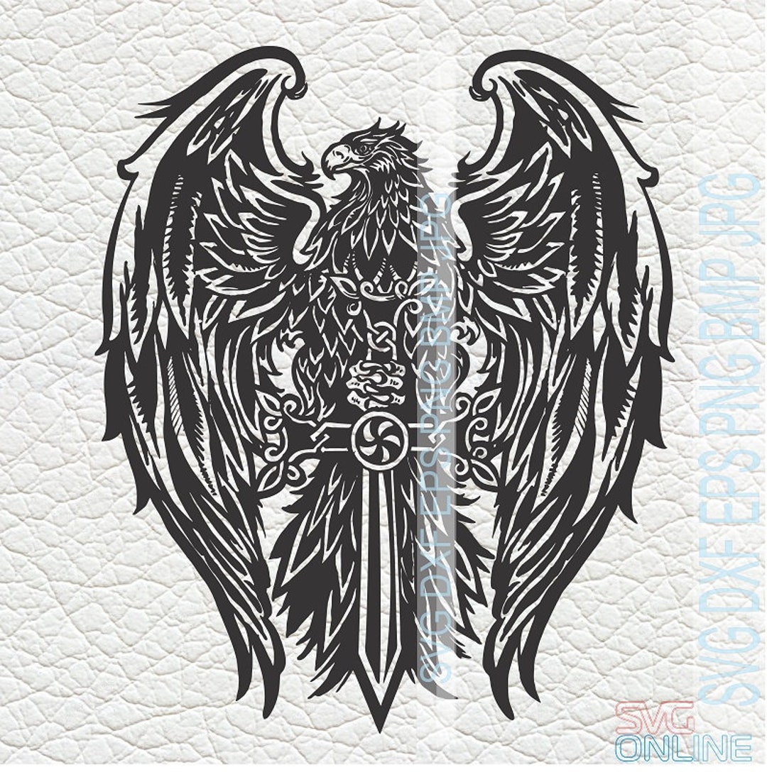 Eagle and Sword SVG Dxf Png Clipart Vector Cricut Cut Cutting Cnc - Etsy