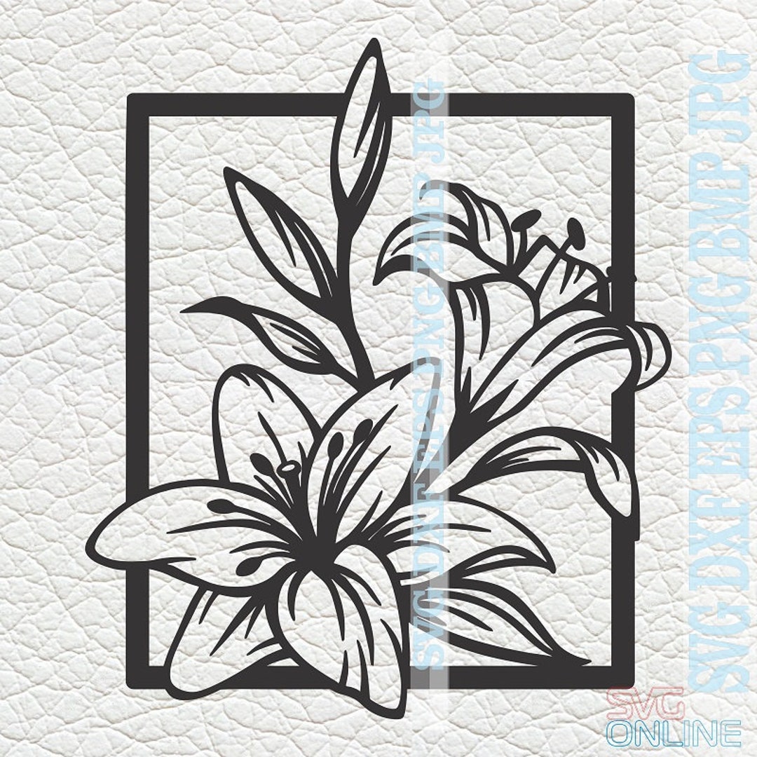 Lily SVG Dxf Png Clipart Vector Cricut Cut Cutting Cnc - Etsy