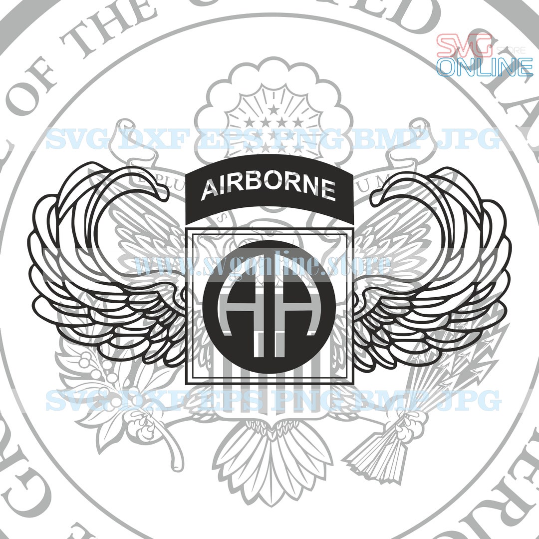 82nd Airborne Jump Wings SVG Dxf Png Clipart Vector Cricut Cut Cutting ...