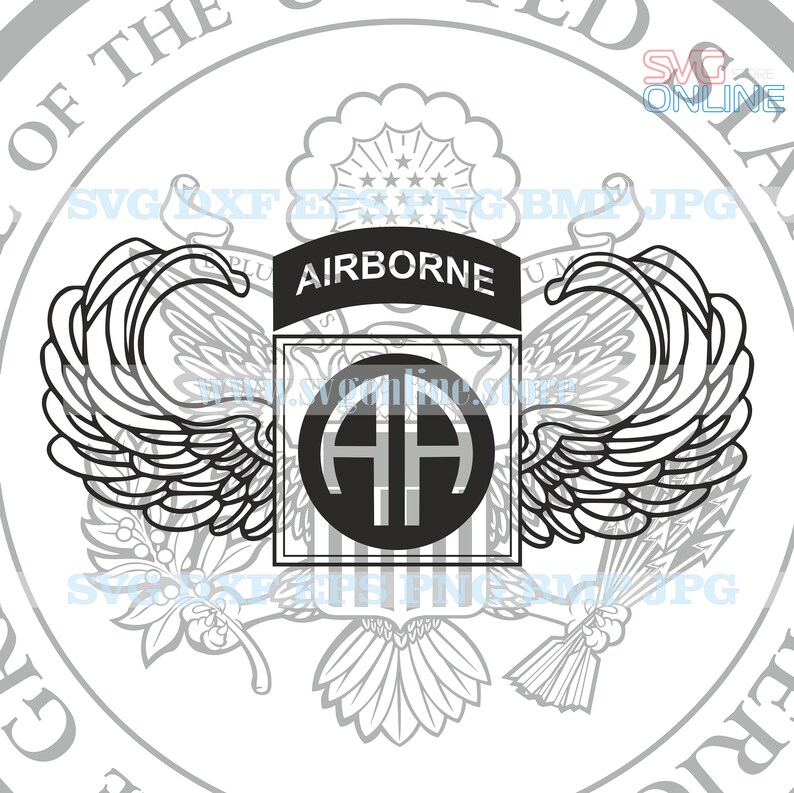 82nd Airborne Jump Wings SVG Dxf Png Clipart Vector Cricut Cut - Etsy