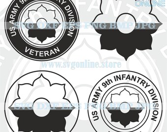 US Army 4th Infantry Division Patch Logo Decal Emblem Crest Insignia ...