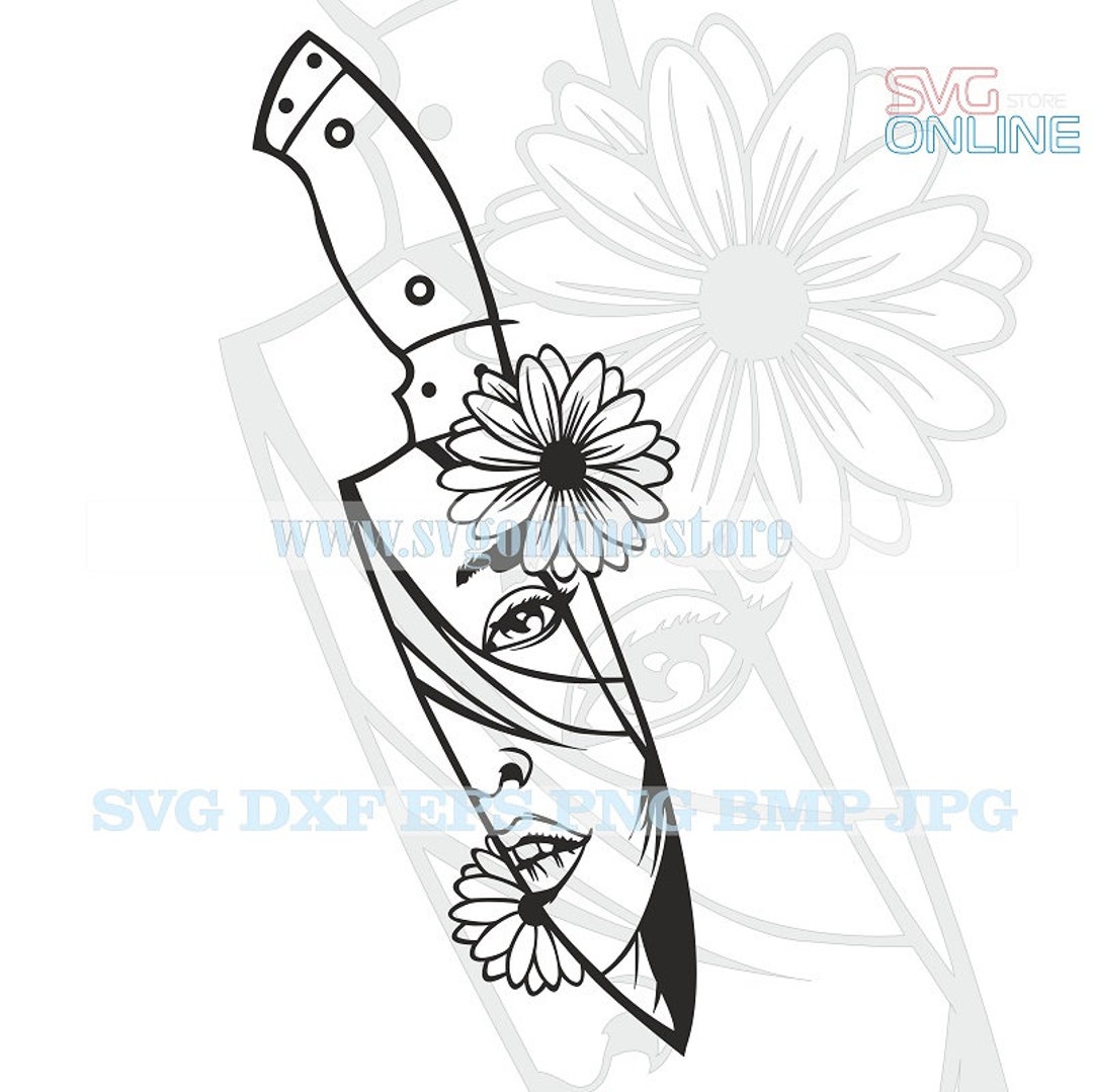Cuchillo SVG dxf png clipart vector cricut corte cnc - Etsy México