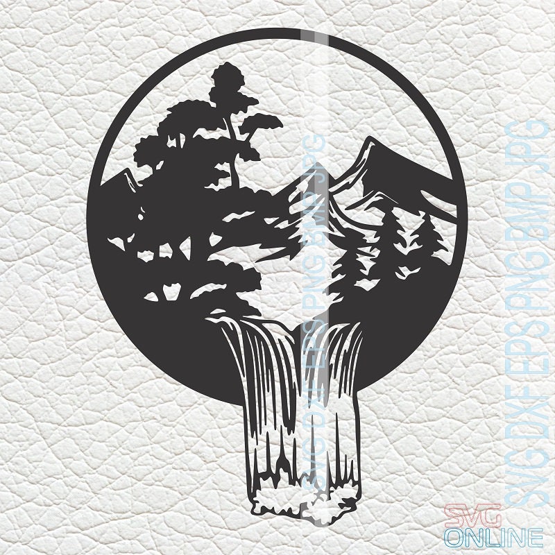 Landscape SVG Dxf Png Clipart Vector Cricut Cut Cutting Cnc - Etsy