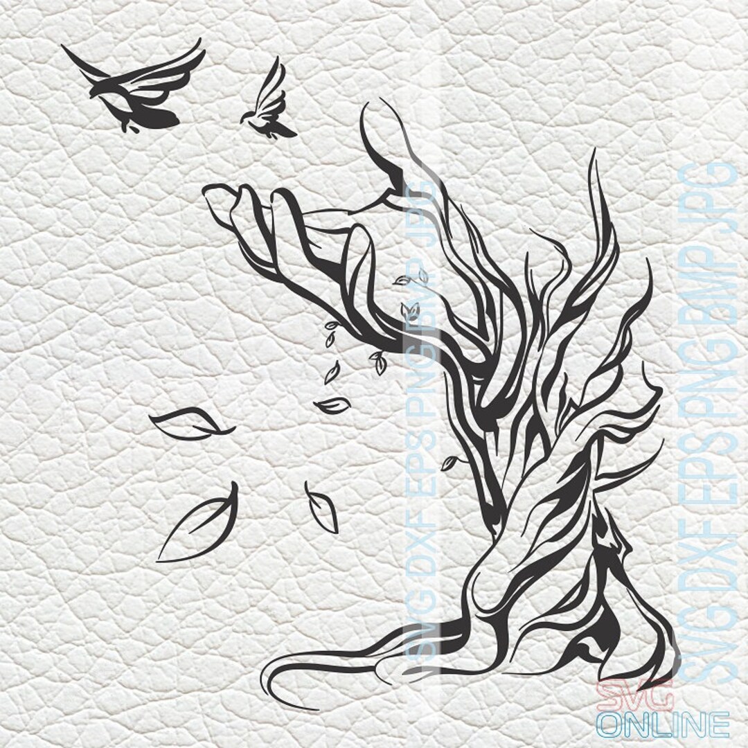 Tree Hand SVG Dxf Png Clipart Vector Cricut Cut Cutting Cnc - Etsy