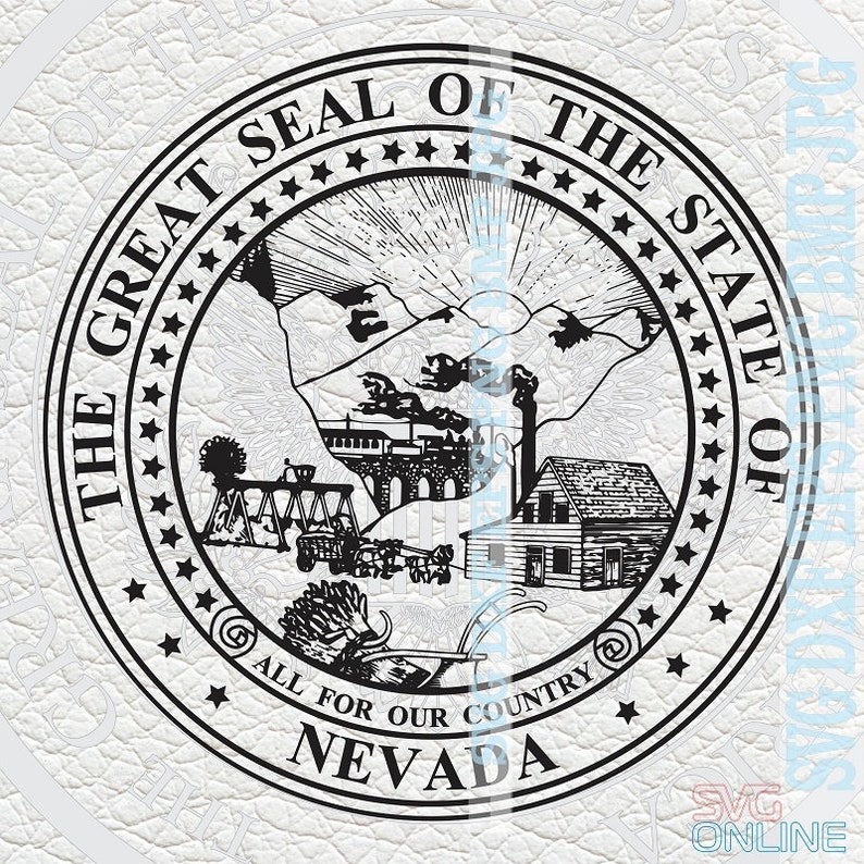 Nevada State Seal SVG Dxf Png Clipart Vector Cricut Cut Cutting Cnc - Etsy