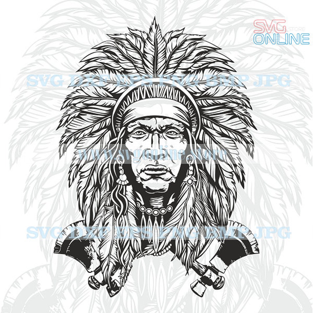 Native American SVG Dxf Png Clipart Vector Cricut Cut Cutting - Etsy India