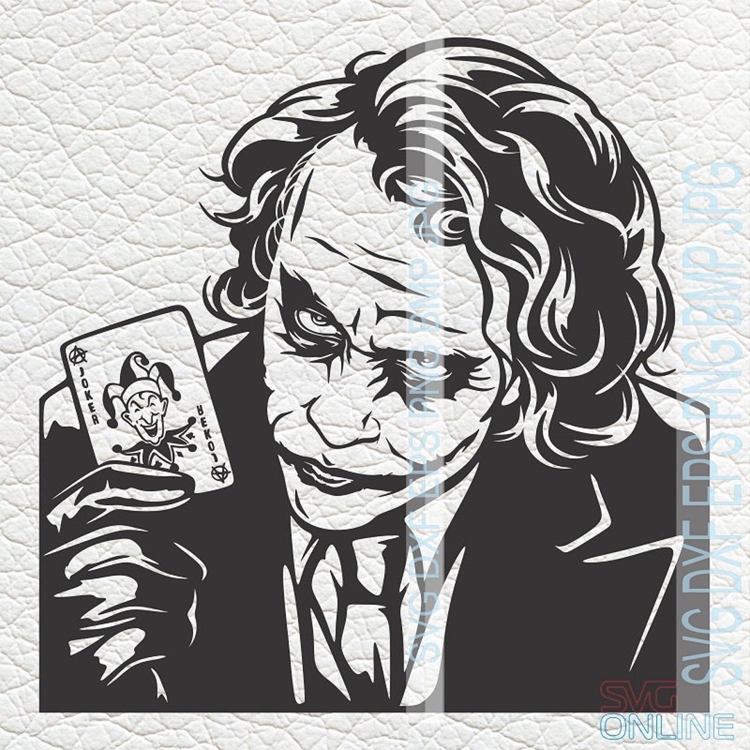 Joker SVG Dxf Png Clipart Vector Cricut Cut Cutting Cnc - Etsy Canada