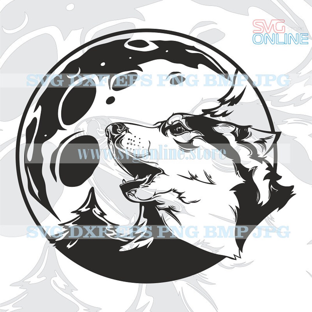Howling Wolf SVG Dxf Png Clipart Vector Cricut Cut Cutting Cnc - Etsy