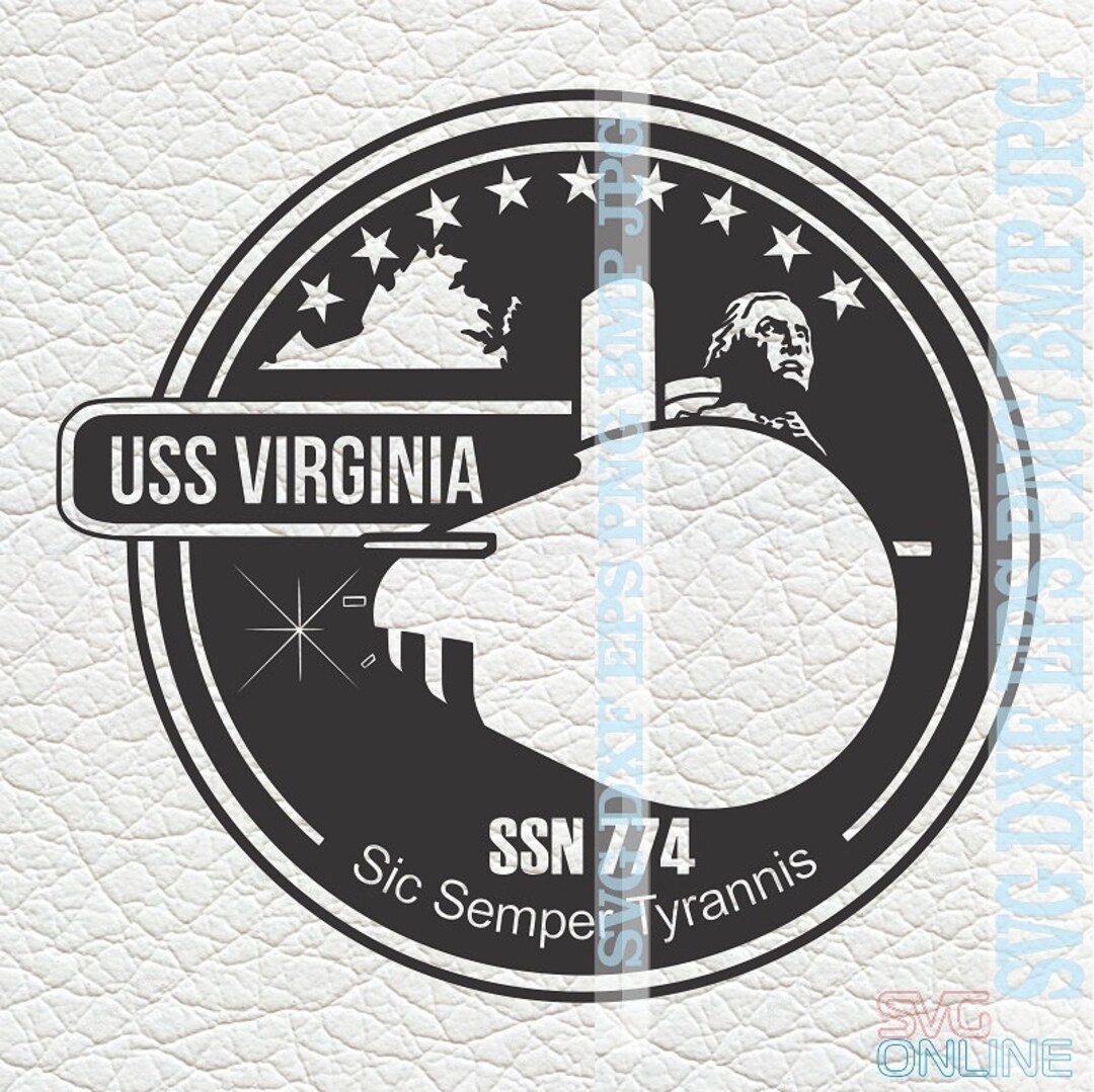 USS VIRGINIA SSN 774 Svg Dxf Png Clipart Vector Cricut Cut Cutting Cnc ...