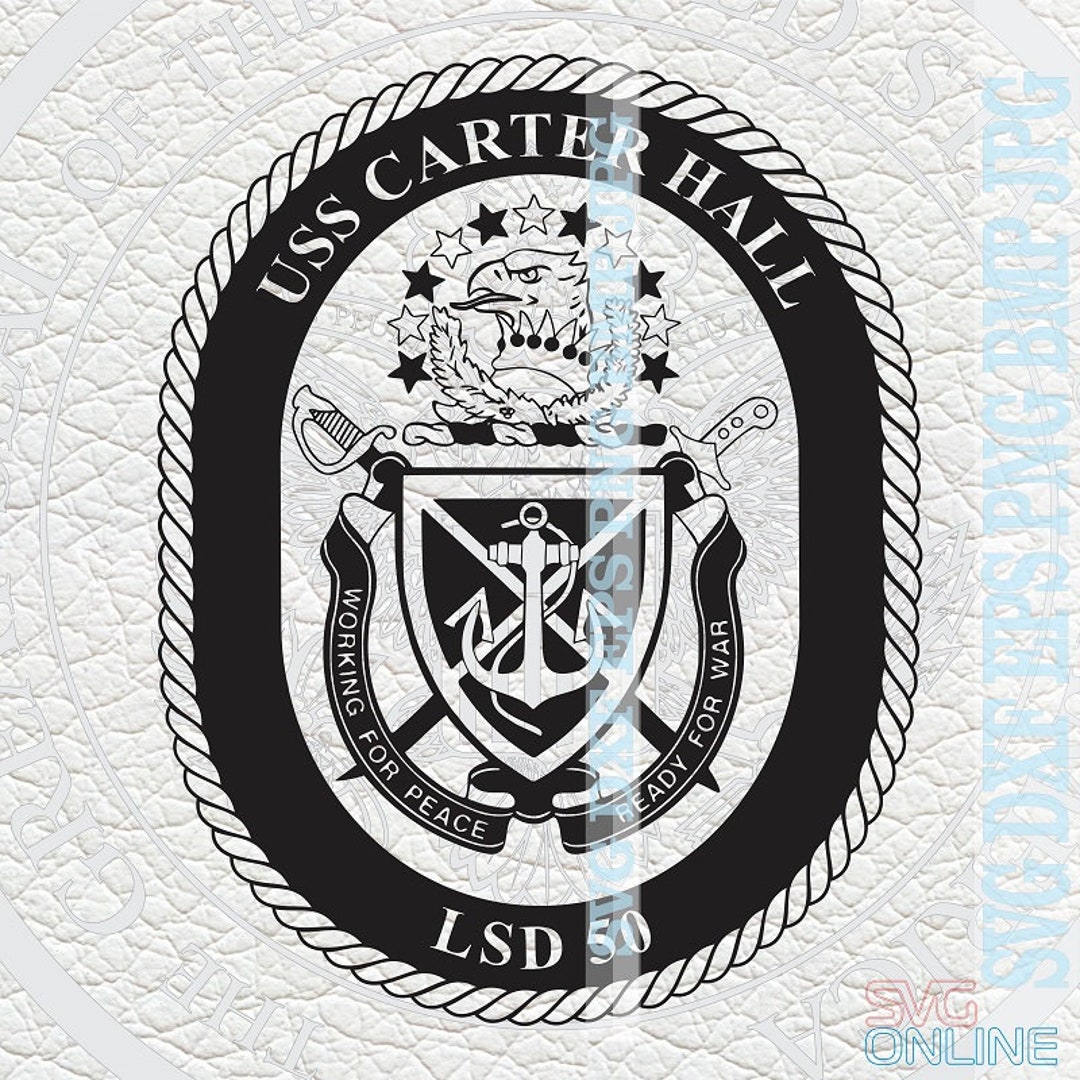 USS Carter Hall LSD 50 SVG Dxf Png Clipart Vector Cricut Cut Cutting ...