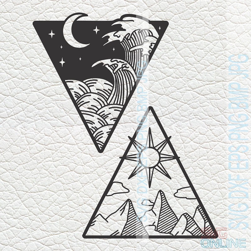 Day and Night SVG Dxf Png Clipart Vector Cricut Cut Cutting | Etsy UK