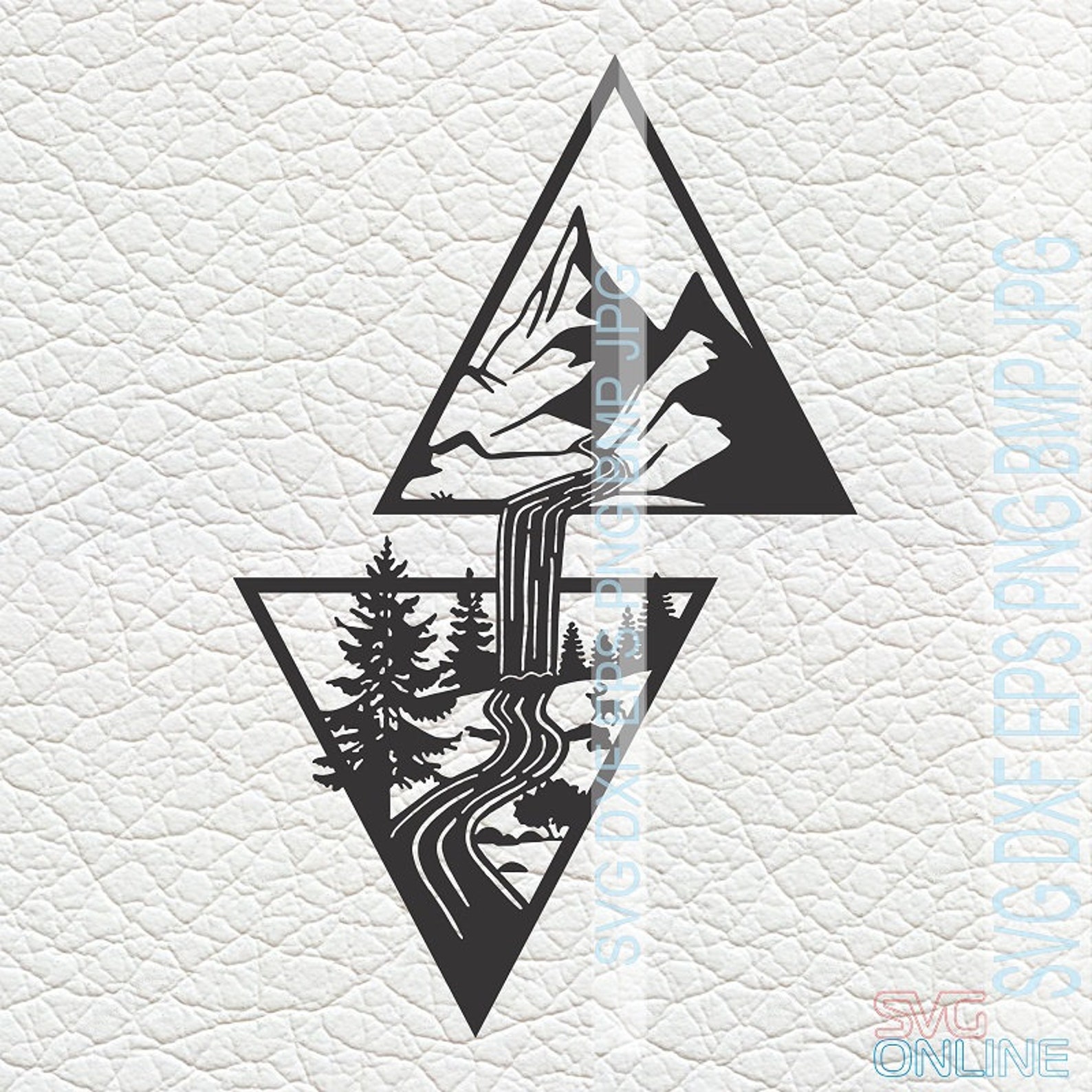 Mountain River SVG Dxf Png Clipart Vector Cricut Cut Cutting - Etsy