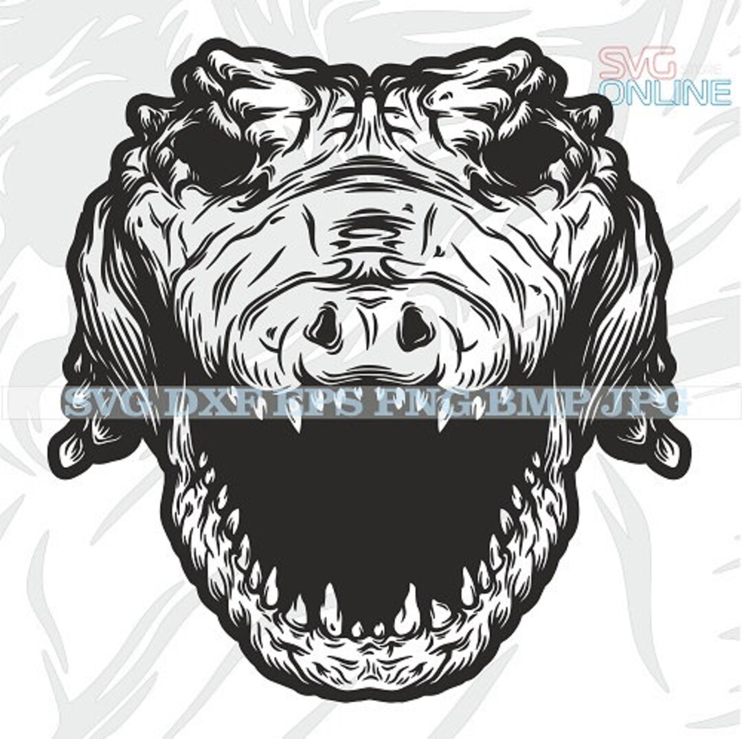 Alligator Skull, SVG, Vector, Cricut - Etsy