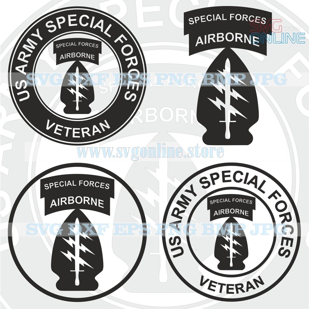 US Army Special Forces SVG Dxf Clipart Vector Cricut Cut Cutting Cnc ...