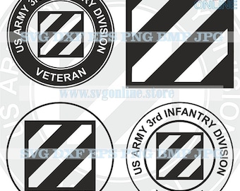 US Army 4th Infantry Division Patch Logo Decal Emblem Crest Insignia ...