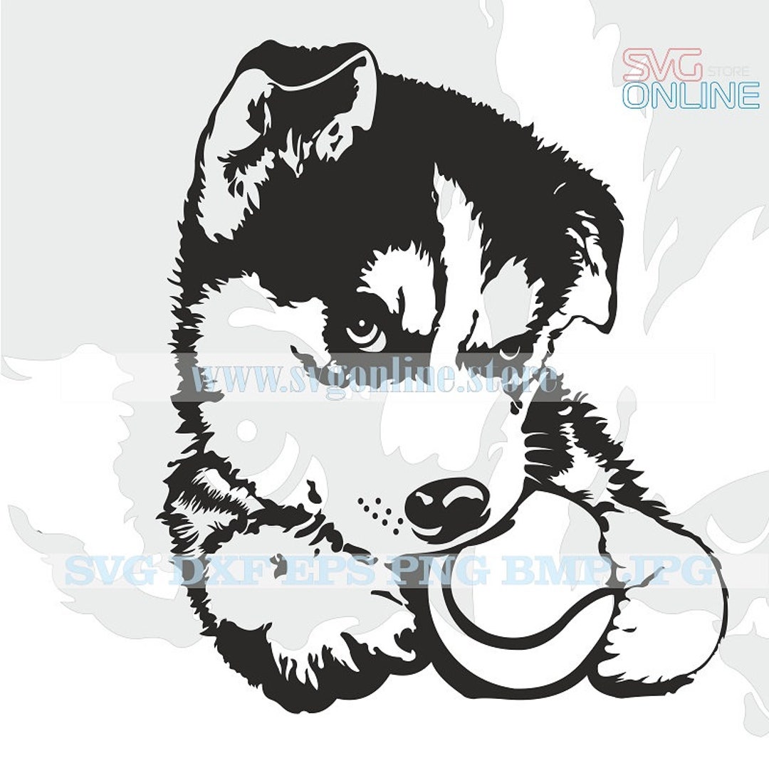 Husky Puppy SVG Dxf Png Clipart Vector Cricut Cut Cutting Cnc - Etsy