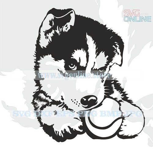Husky Puppy SVG Dxf Png Clipart Vector Cricut Cut Cutting Cnc - Etsy