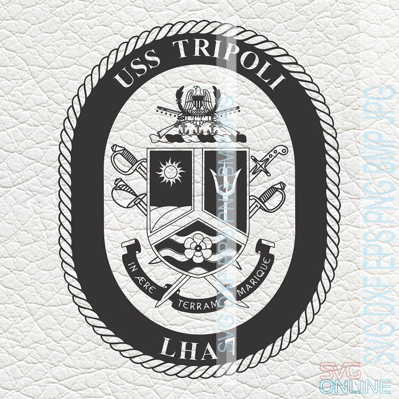 USS TRIPOLI LHA 7 svg dxf png clipart vector cricut corte cnc - Etsy México