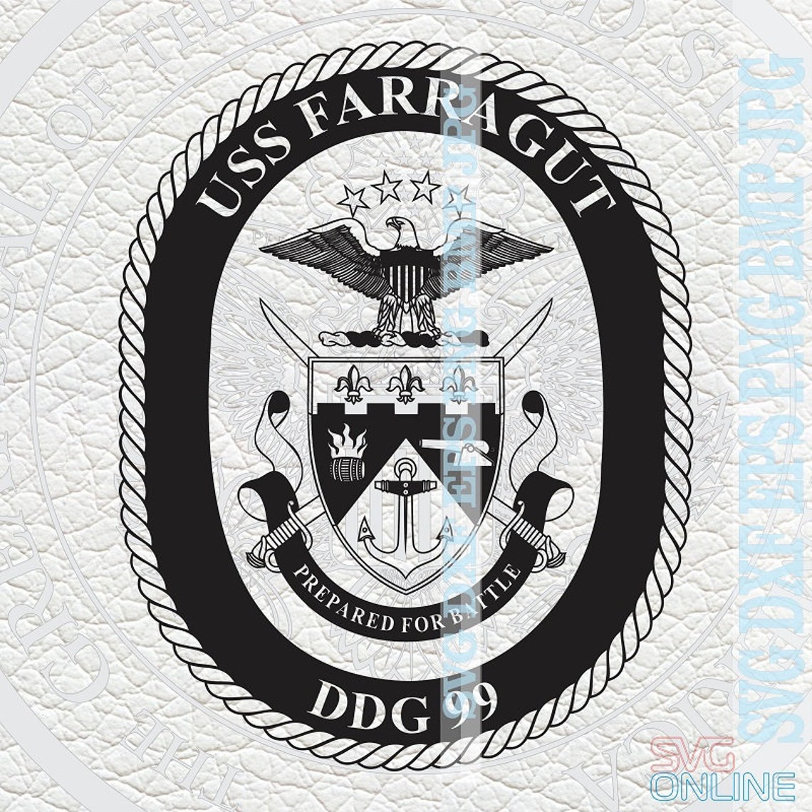 USS Farragut DDG 99 SVG Dxf Png Clipart Vector Cricut Cut - Etsy