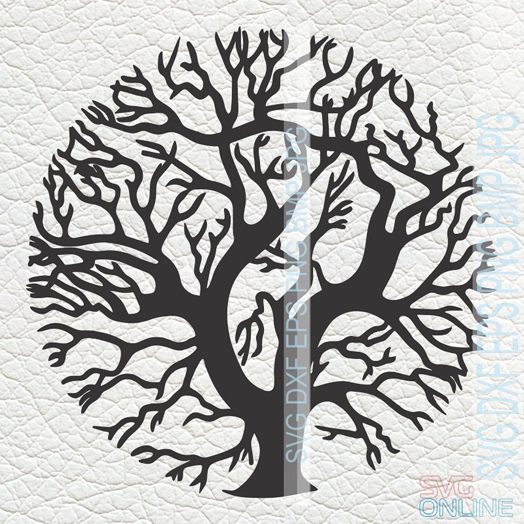 Round Tree SVG Dxf Png Clipart Vector Cricut Cut Cutting Cnc - Etsy ...