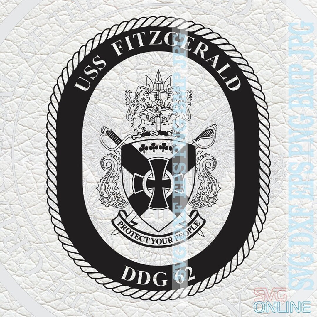 USS Fitzgerald DDG 62 SVG Dxf Png Clipart Vector Cricut Cut Cutting Cnc ...