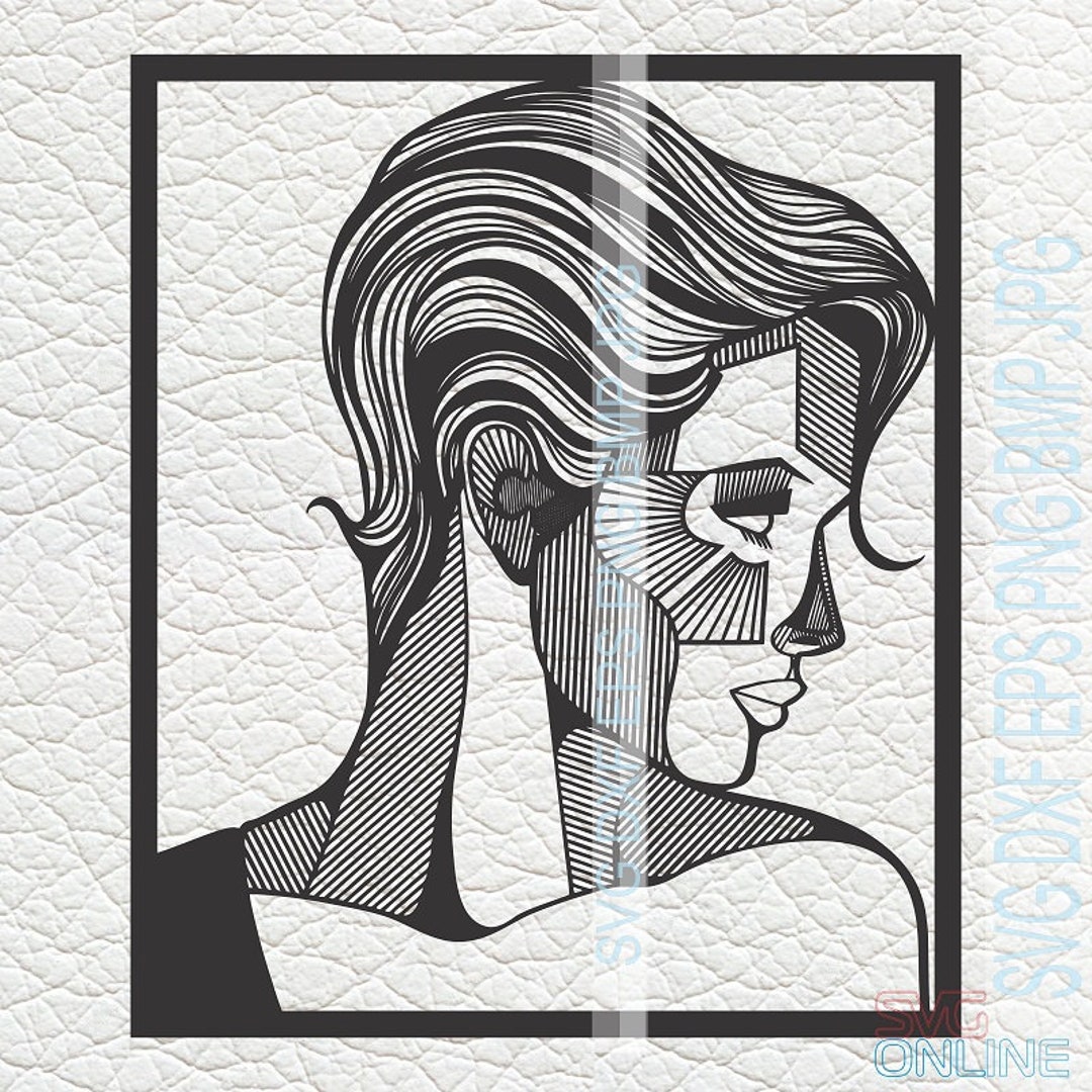 Portrait of Woman SVG Dxf Png Clipart Vector Cricut Cut Cutting Cnc - Etsy