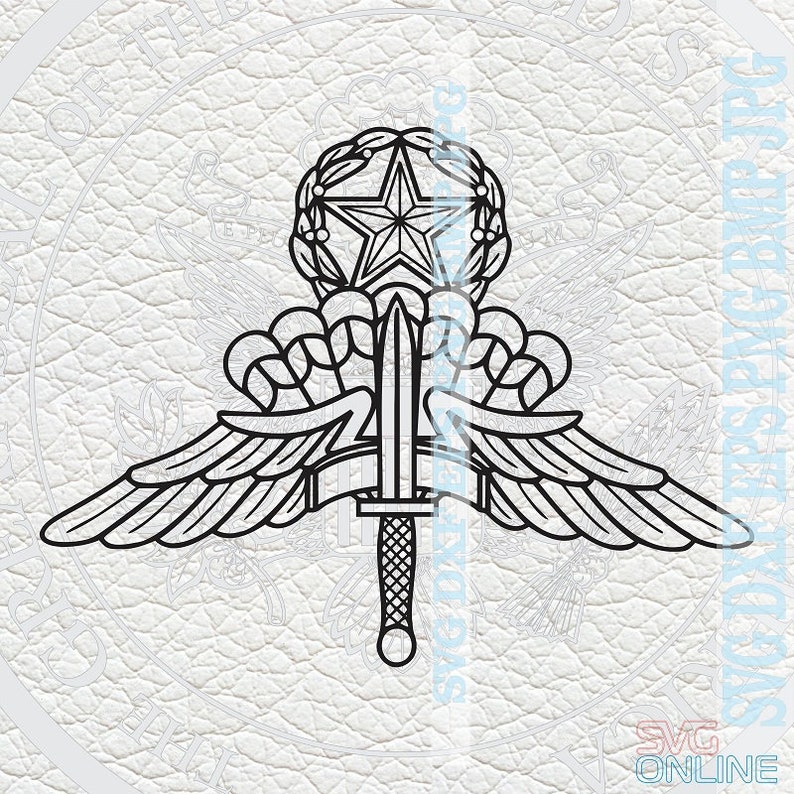Halo Master Parachutist Jump Wings SVG dxf png clipart vector | Etsy