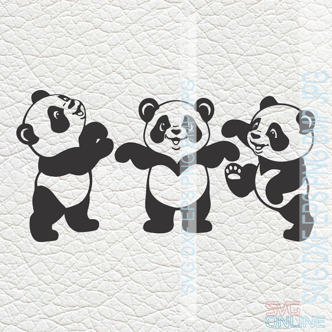 Pandas SVG Dxf Png Clipart Vector Cricut Cut Cutting Cnc - Etsy Canada