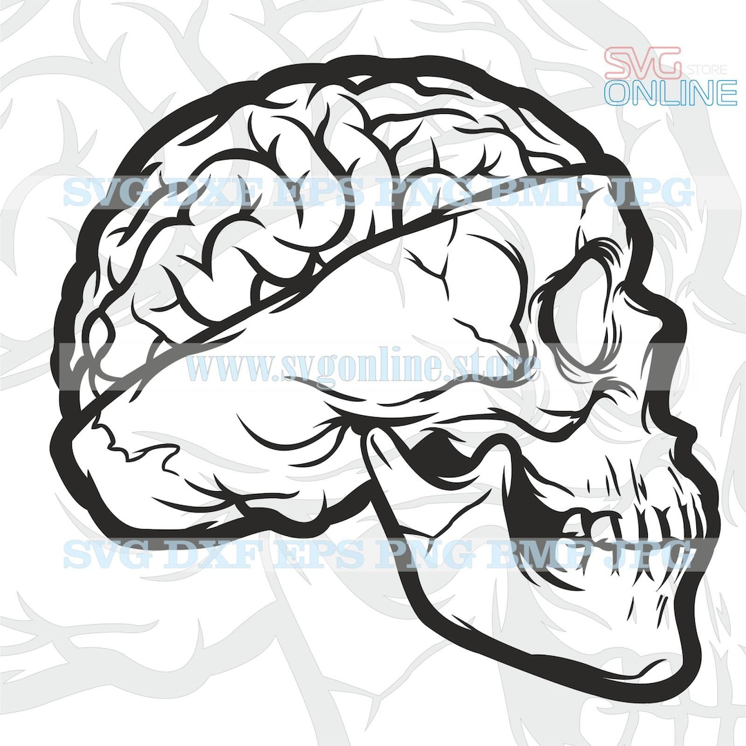 Skull SVG Dxf Png Clipart Vector Cricut Cut Cutting Cnc - Etsy