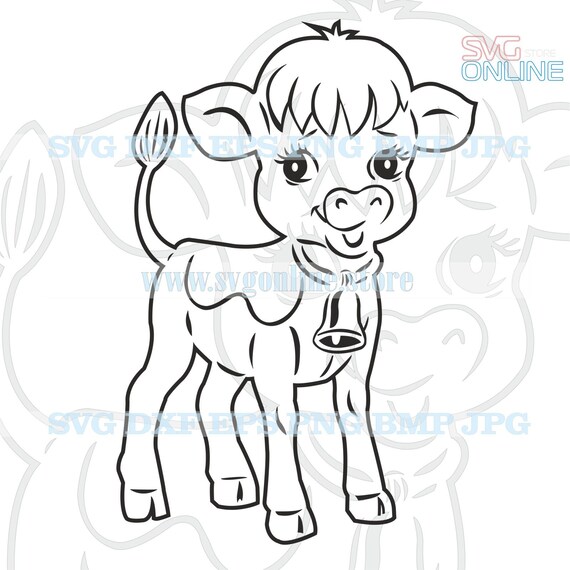 The Calf SVG dxf png clipart vector cricut cut cutting cnc | Etsy