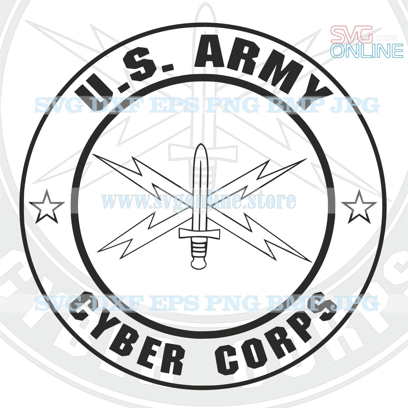 US Army Cyber Corps SVG dxf png clipart vector cricut cut | Etsy