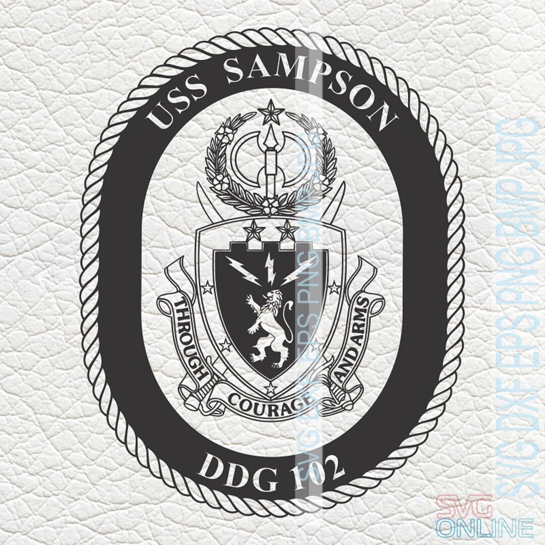 USS SAMPSON DDG 102 Svg Dxf Png Clipart Vector Cricut Cut - Etsy