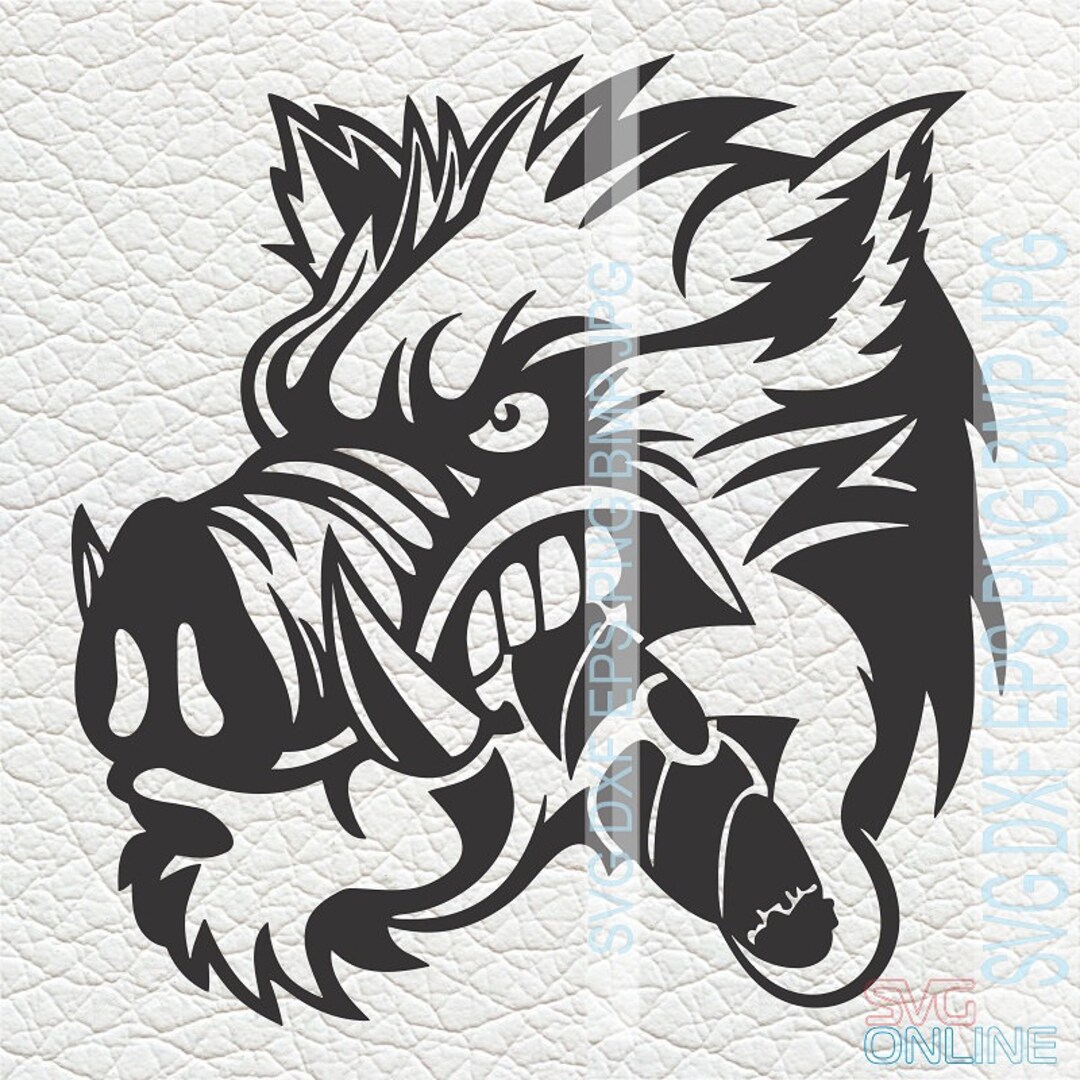 Wild Pig SVG Dxf Png Clipart Vector Cricut Cut Cutting Cnc - Etsy