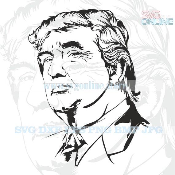 Trump SVG Dxf Png Clipart Vector Cricut Cut Cutting Cnc - Etsy