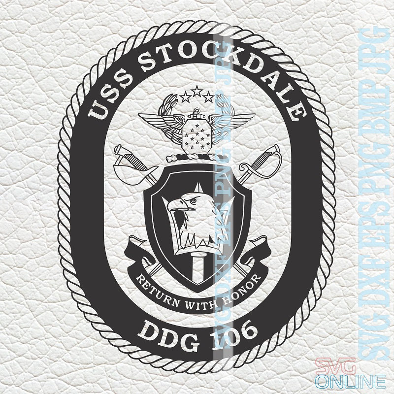 USS Stock Dale DDG 106 SVG Dxf Png Clipart Vector Cricut Cut Cutting ...