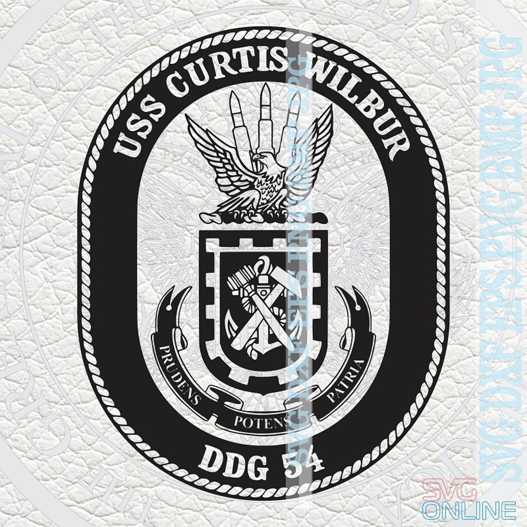 USS Curtis Wilbur DDG 54 SVG Dxf Png Clipart Vector Cricut Cut Cutting ...