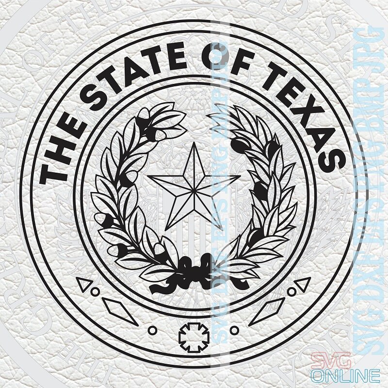 Texas State Seal SVG Dxf Png Clipart Vector Cricut Cut Cutting - Etsy