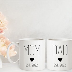 Mother's Day Coffee Mug Mommy and Daddy Est. Coffee Mugs - Etsy