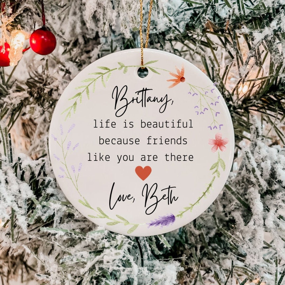 Custom Special Friend Ornament, Friendship Keepsake Gift, Best Friend ...