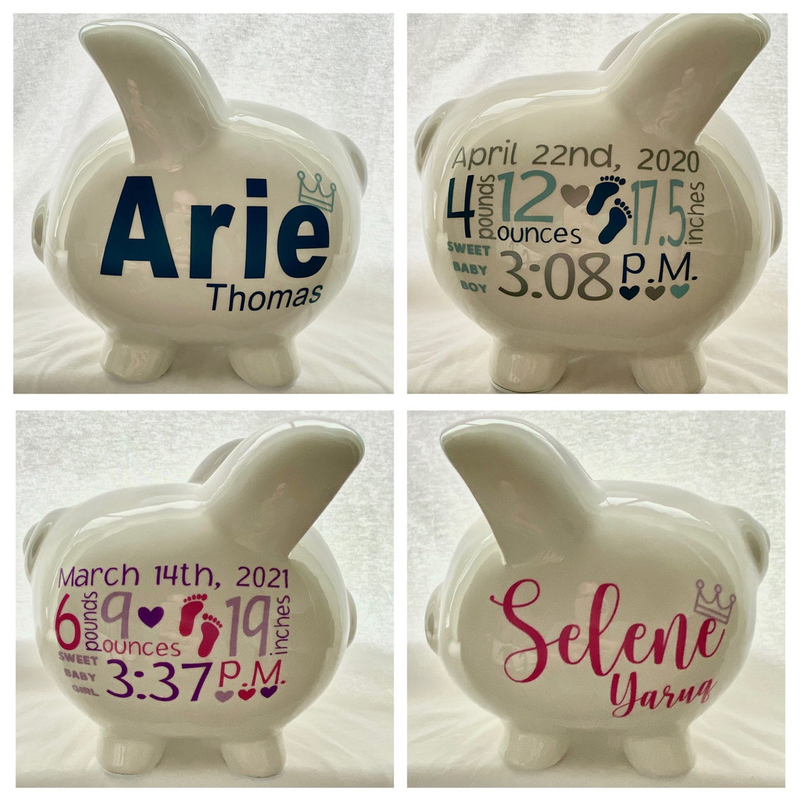 Personalized Piggy Bank Baby Piggy Bank Baby Gift Baby Boy - Etsy