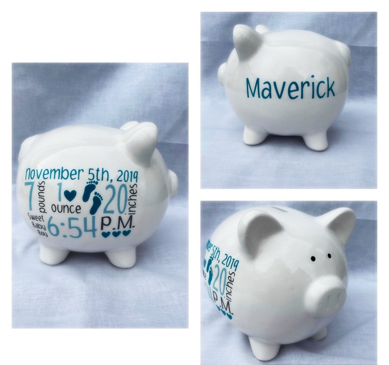 Personalized Piggy Bank Baby Piggy Bank Baby Gift Baby | Etsy