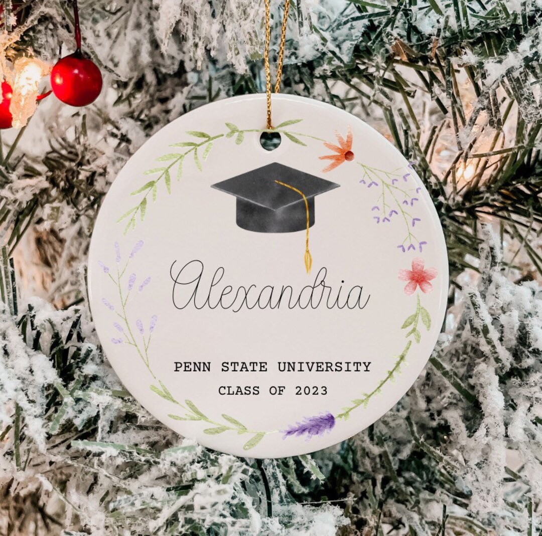 Graduation Ornament, Graduation Keepsake, Personalized Name Ornament ...