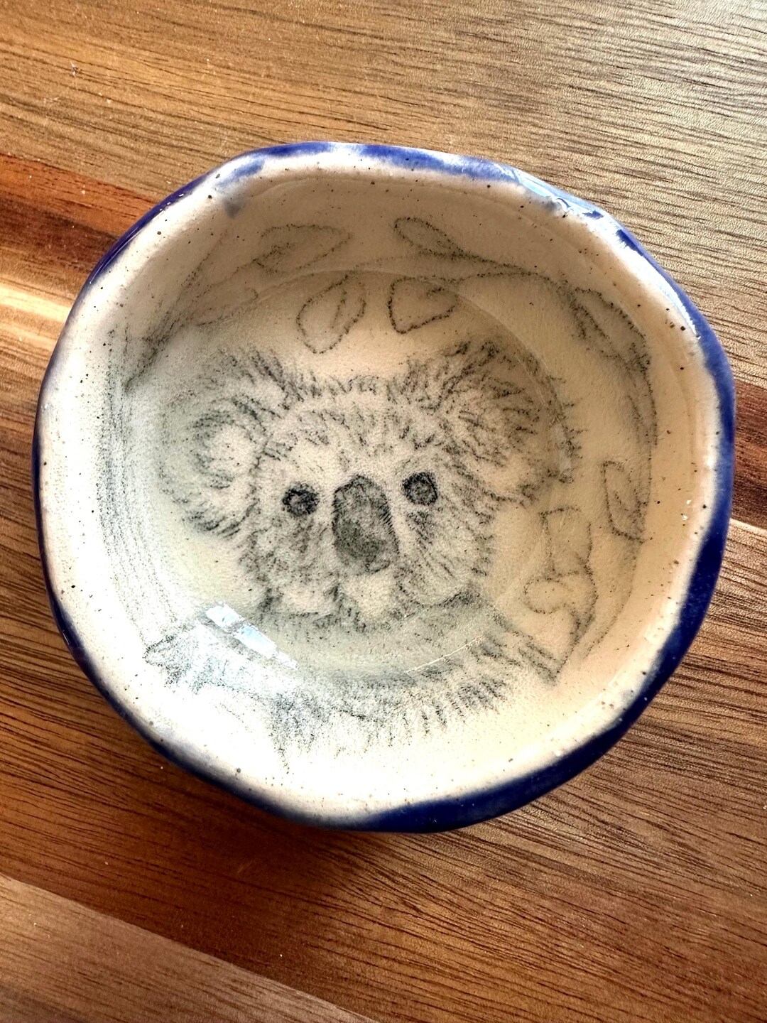 Adorable Koala Hand Drawn on a Hand Made Ceramic Ring Dish, Cupcake ...